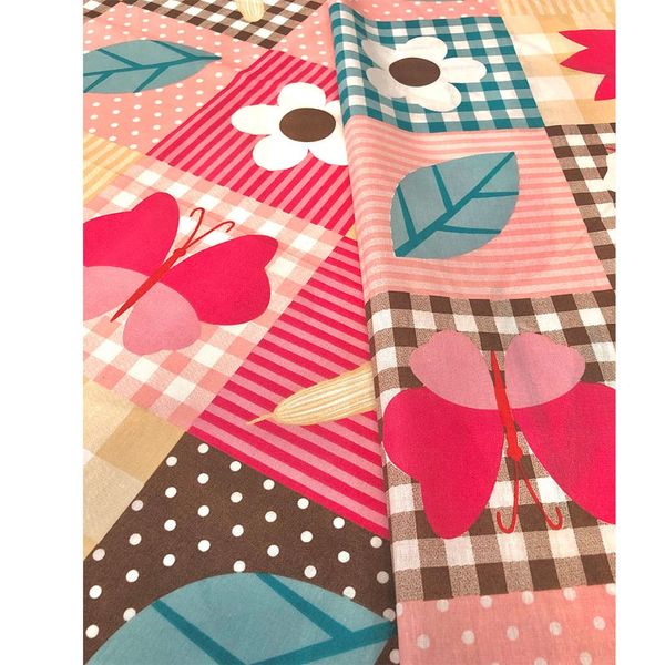 Tecido Percal Estampado Patchwork Colorido 150 Fios | Enrolado Tecidos ...