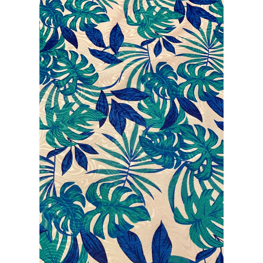 Tecido Jacquard Estampado Floral Azul Turquesa - 1,40m de Largura ...