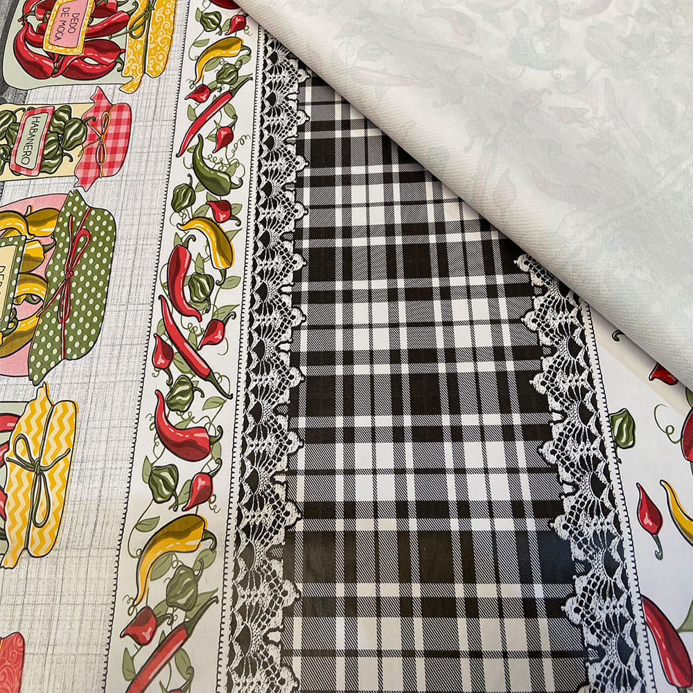Tecido Plástico Térmico Estampado Pimenta | Enrolado Tecidos - Enrolado ...